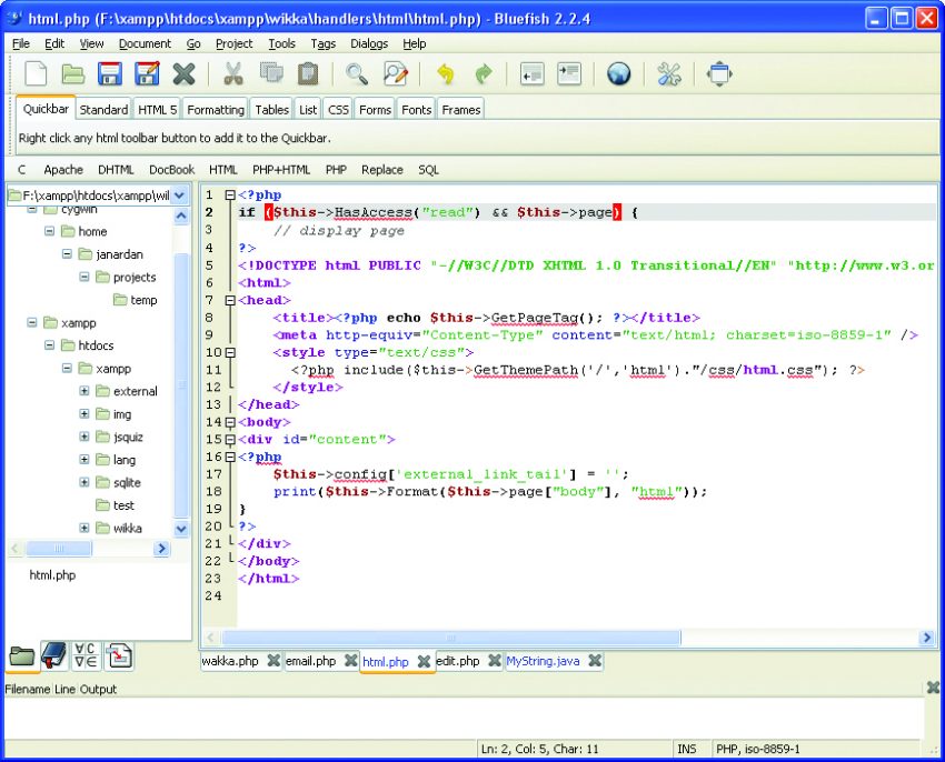 Bluefish-The Feature Rich Editor - open source for you - OSFY