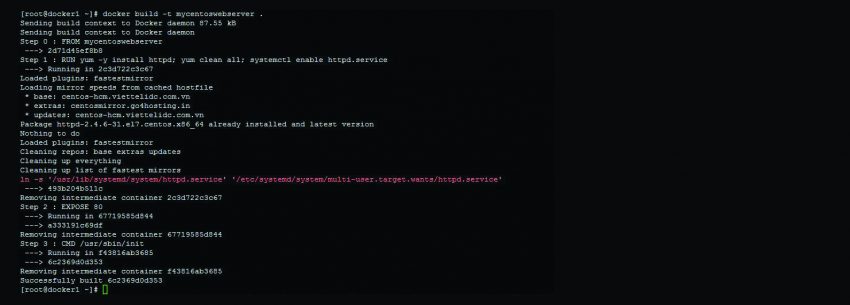 CentOS7: Running a Web Server Inside a Docker Container