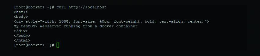 CentOS7: Running a Web Server Inside a Docker Container