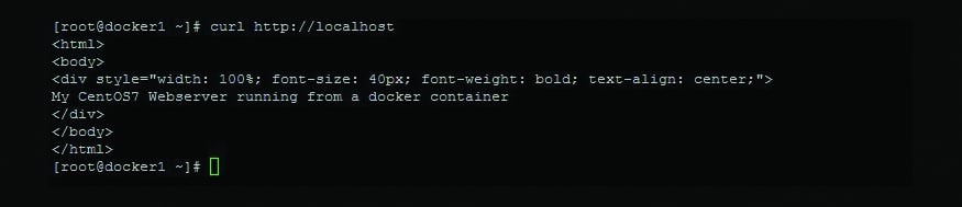 CentOS7: Running a Web Server Inside a Docker Container