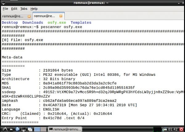 Malware Analysis Using REMnux