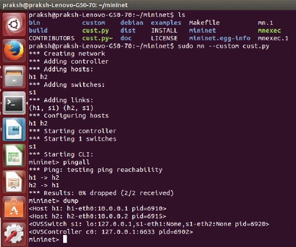 Mininet: An Emulator for Prototyping Large Network Topologies on a Single Machine