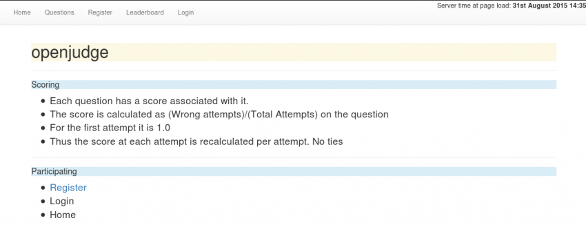 Openjudge: An Online Judge for Offline Programming Contests