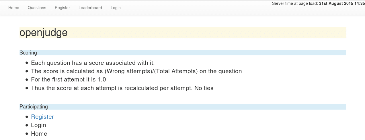 Openjudge: An Online Judge for Offline Programming Contests