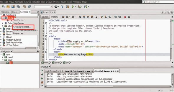 Developing web applications using NetBeans