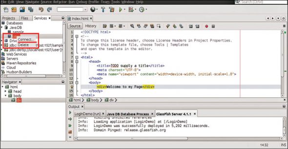 Developing web applications using NetBeans