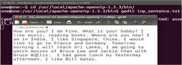 Apache OpenNLP: A Command Line Approach - Open Source for You