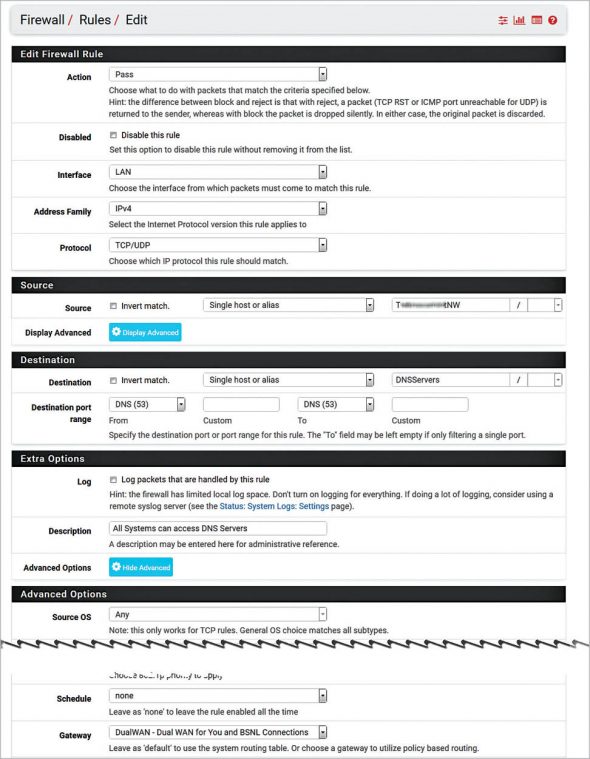 pfSense: Adding firewall rules to filter services - Open Source For You