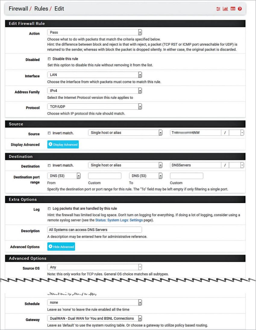 pfSense: Adding firewall rules to filter services - Open Source For You