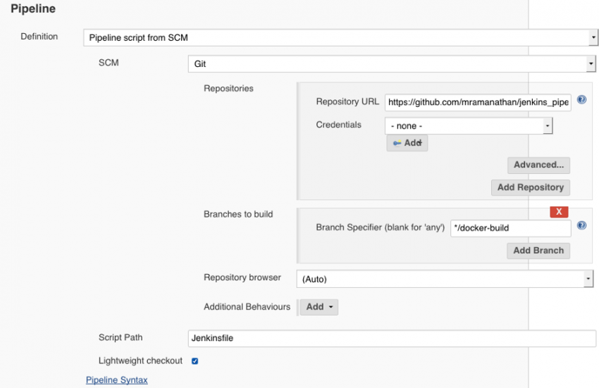 Integration of a Simple Docker Workflow with Jenkins Pipeline