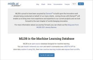 MLDB: Machine Learning Database for the Cloud and for Docker