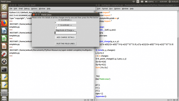 Using Python to Construct a GUI for Plotting Field Lines of Static Charges