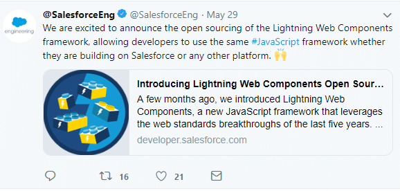 Salesforce Open Sources Its Lightning Web Components Framework