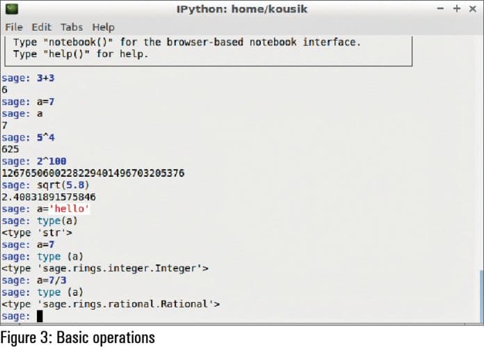 SageMath: A System for Algebraic and Geometrical Experimentation