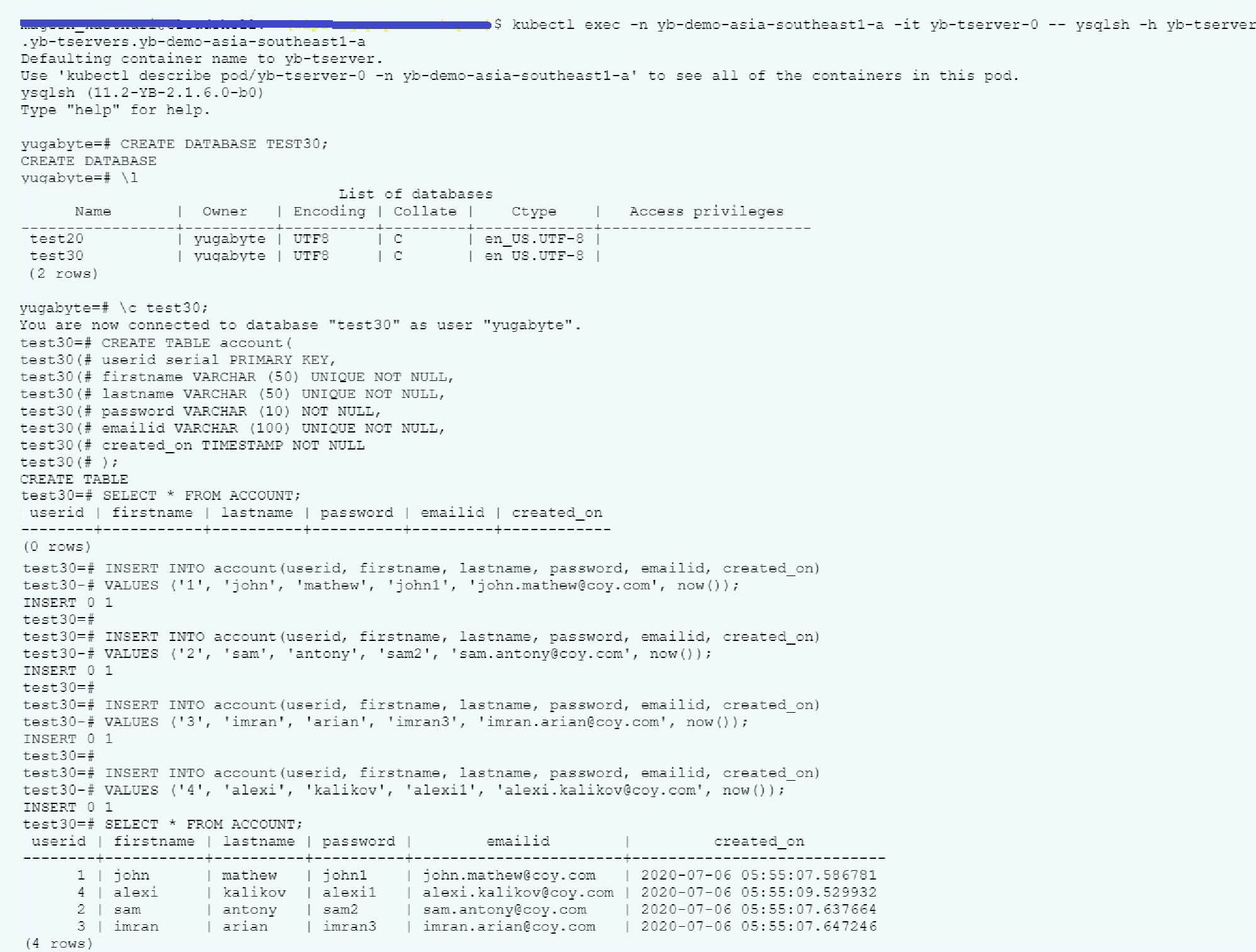 A Distributed Cloud Native Database for a Highly Scalable Data Store