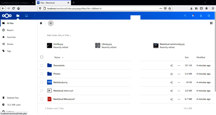 Build your own Cloud Storage System using Nextcloud