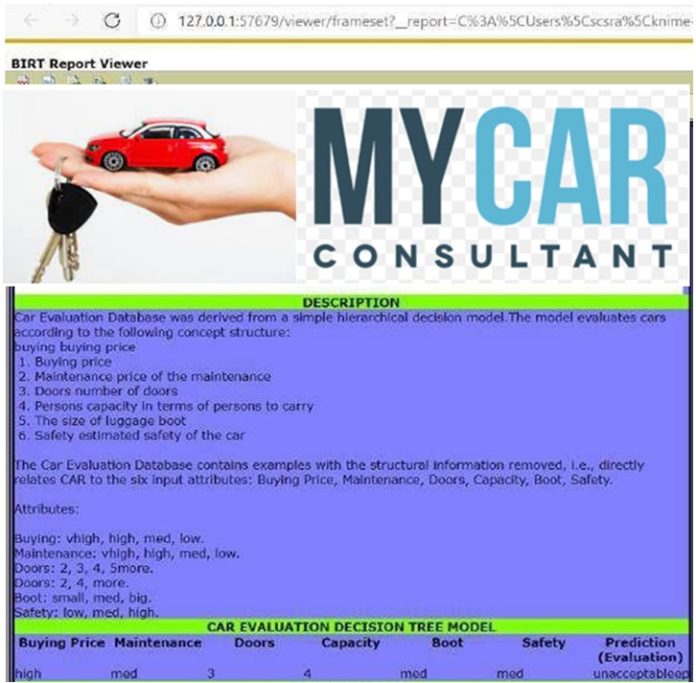 Supervised Machine Learning for Car Evaluation Using KNIME