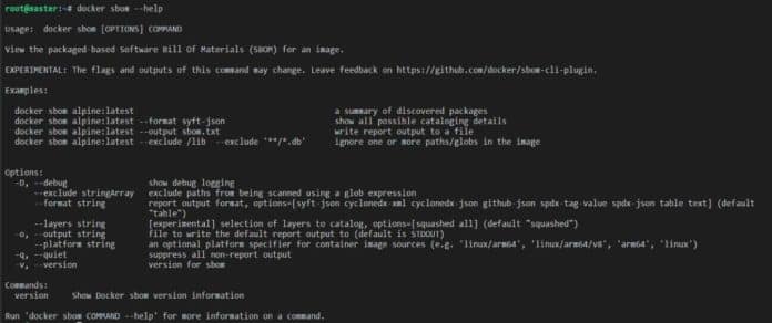 Docker SBOM: Keeping a Check on Security Risks