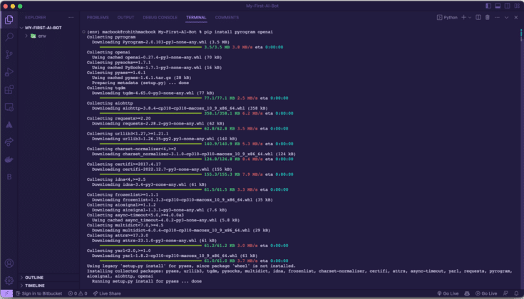Build Your Own AI Chatbot with OpenAI and Telegram Using Pyrogram in Python